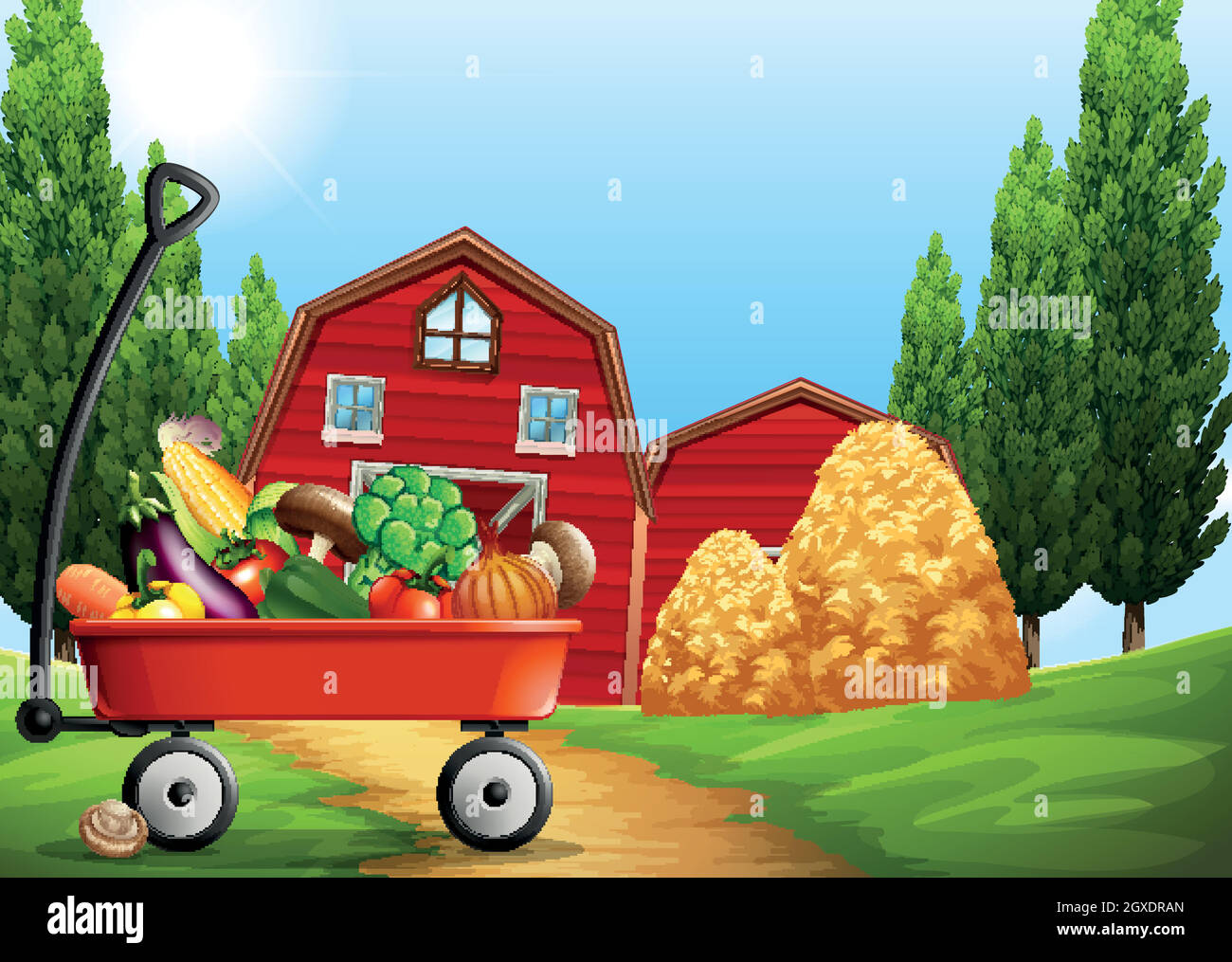 Farm products organic food Stock Vector Images - Alamy