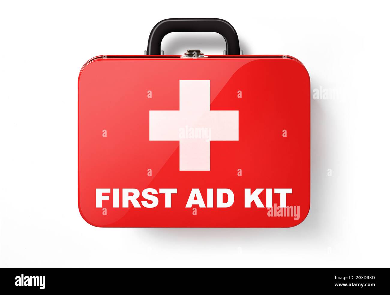First aid kit on white background Stock Photo - Alamy