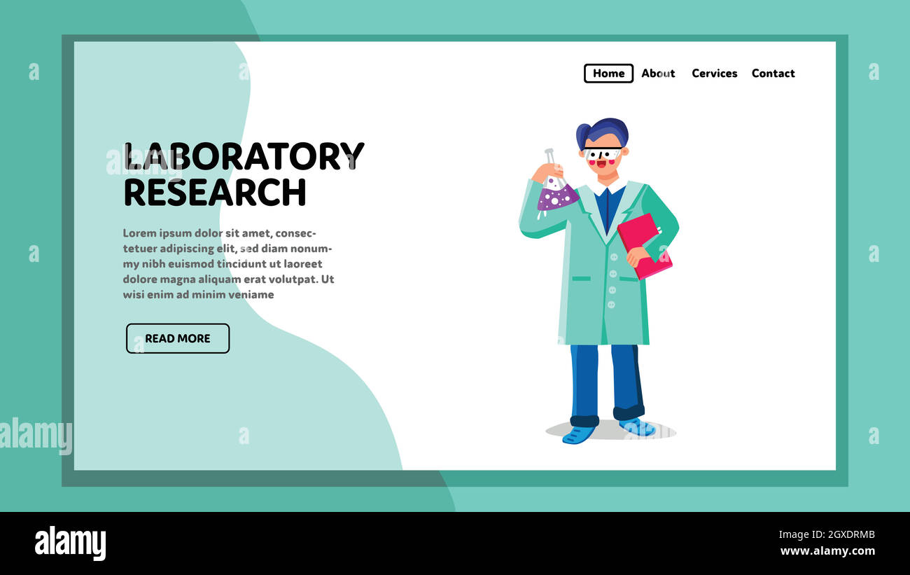 Laboratory Research And Experiment Worker Vector illustration Stock ...