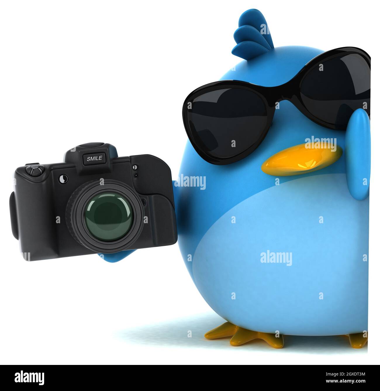 Blue bird - 3D Illustration Stock Photo - Alamy