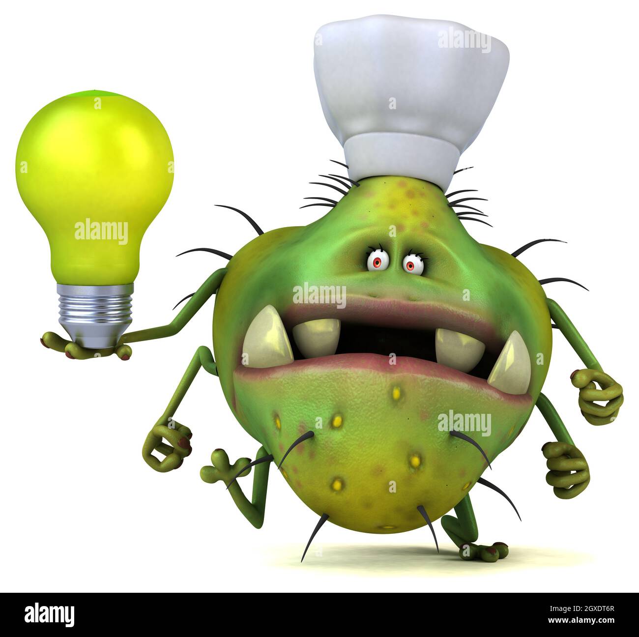 Fun germ - 3D Illustration Stock Photo - Alamy