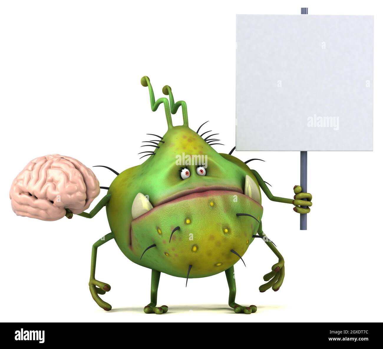 Fun germ - 3D Illustration Stock Photo - Alamy