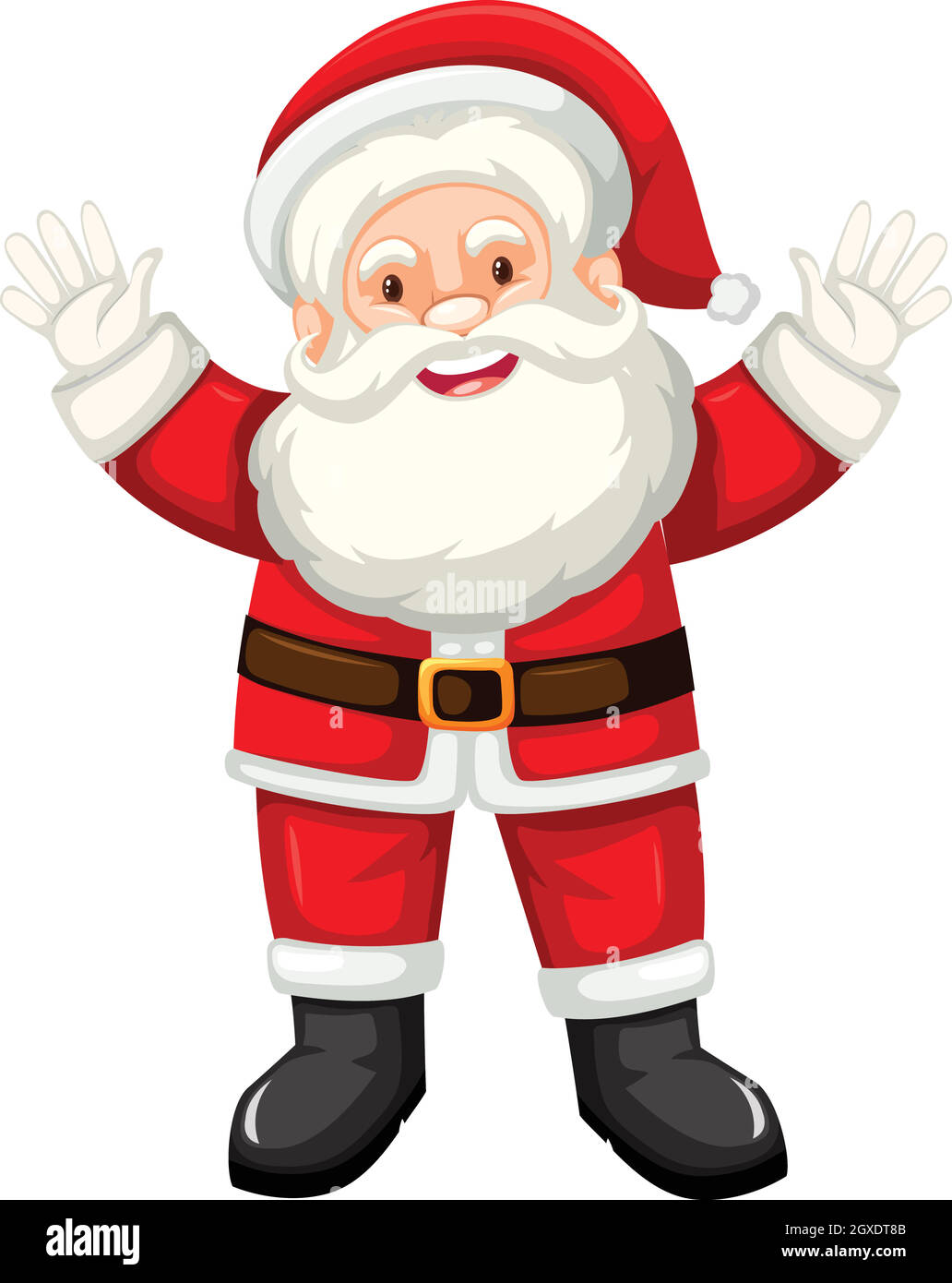 Happy santa white background Stock Vector Image & Art - Alamy
