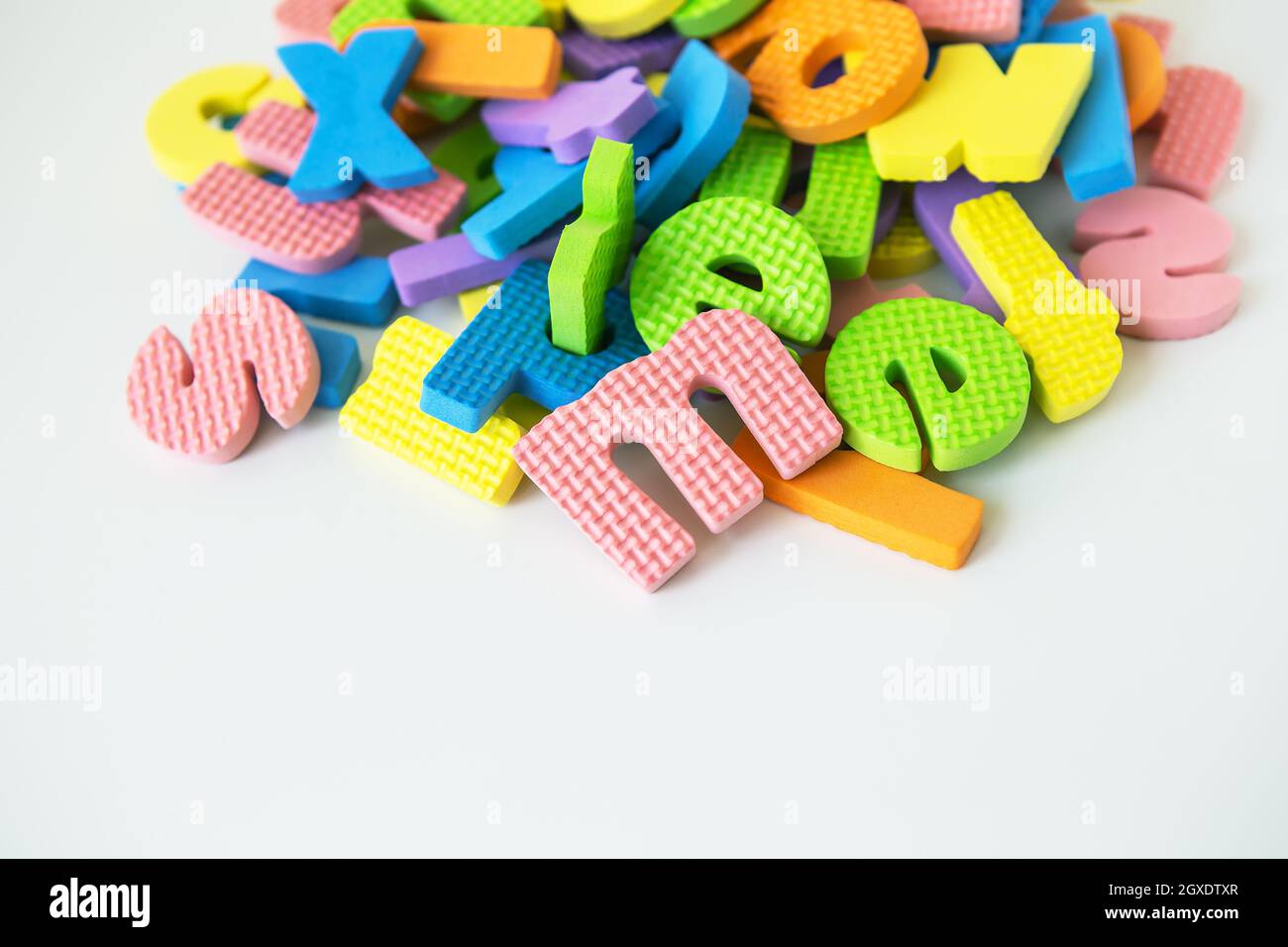 Multicolored letters. Letters for the study of children in kindergarten ...