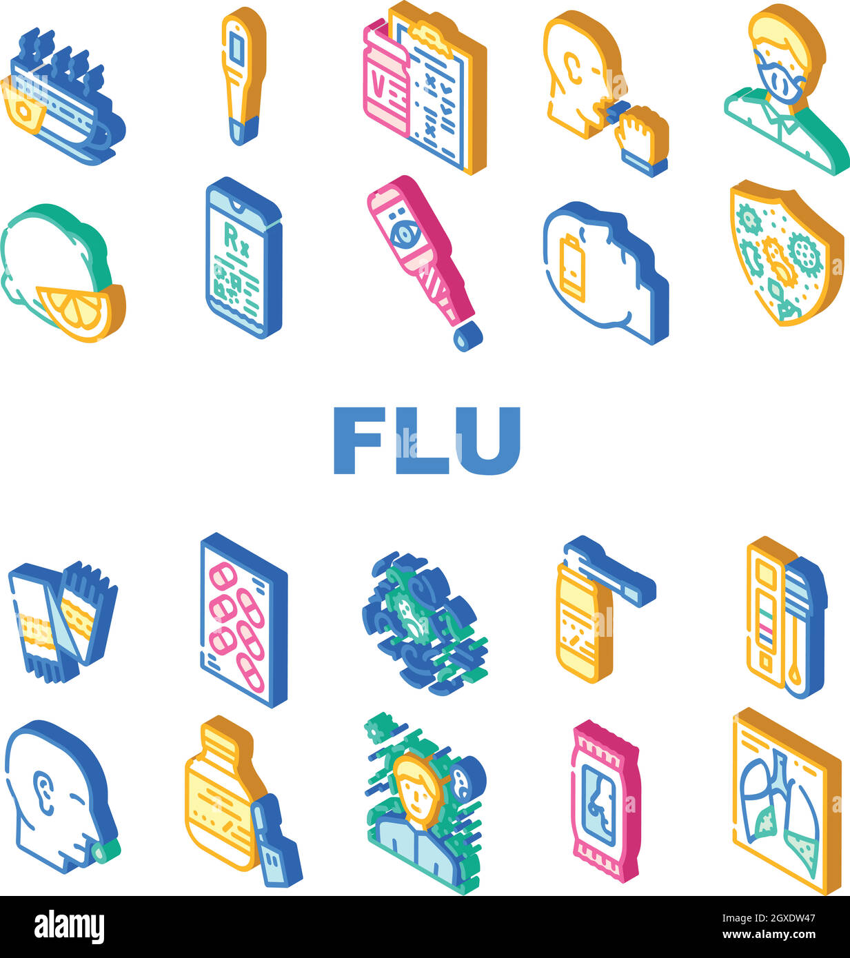 Flu immunity Stock Vector Images - Alamy