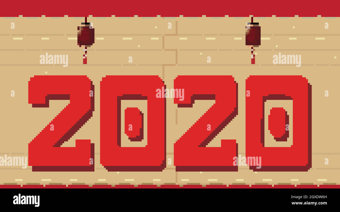 Happy new year 2020 design Stock Vector Images - Alamy