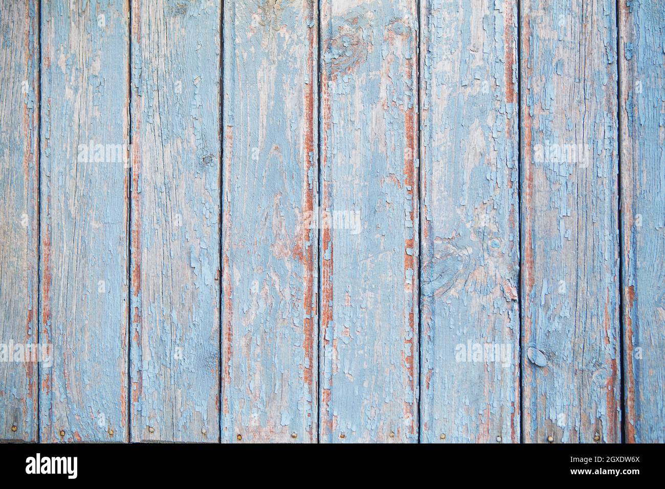 old blue wooden fence, texture for background Stock Photo - Alamy