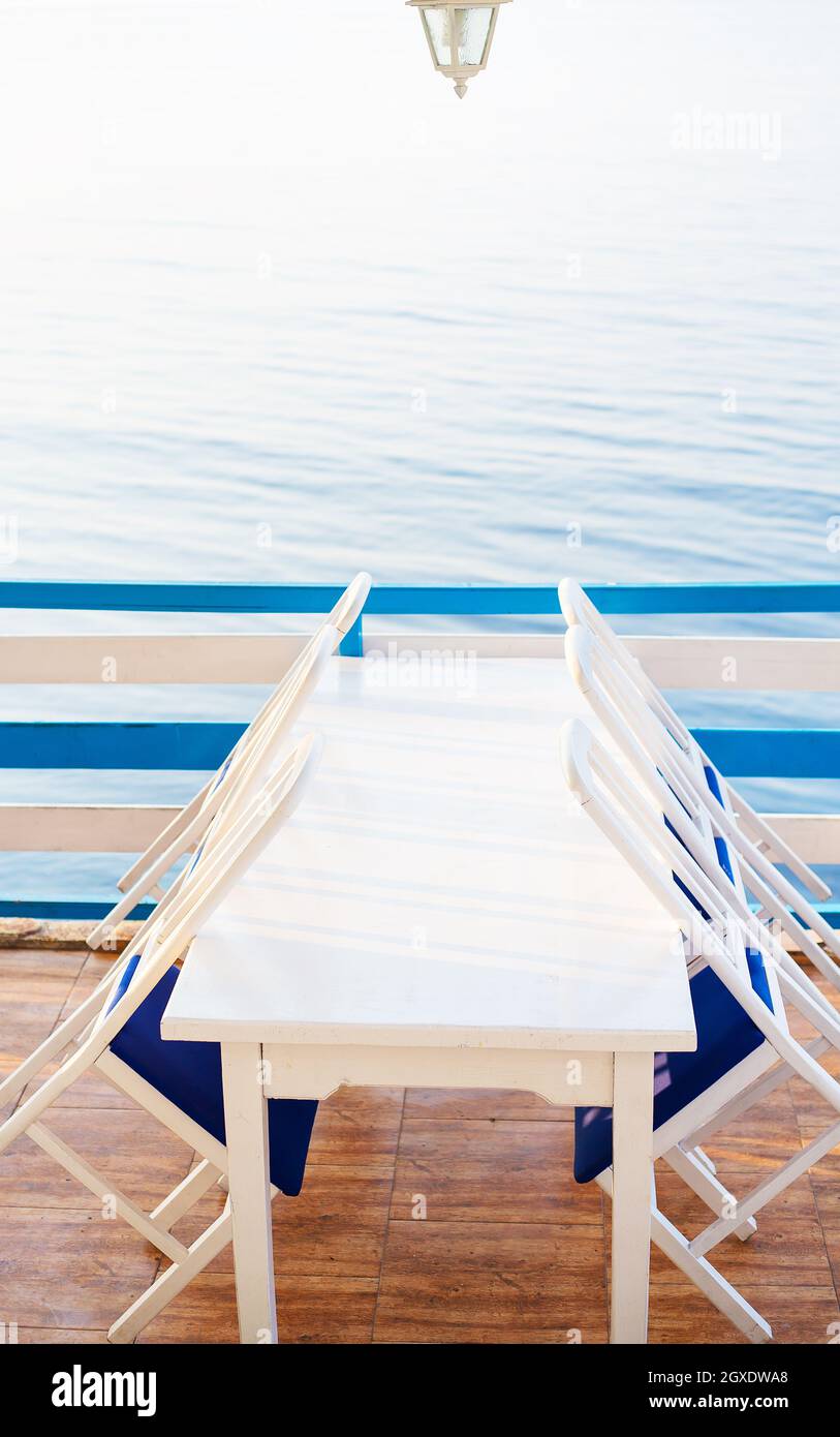 Beautiful flying cafe in the greenery, beautiful design. The sun, the ...