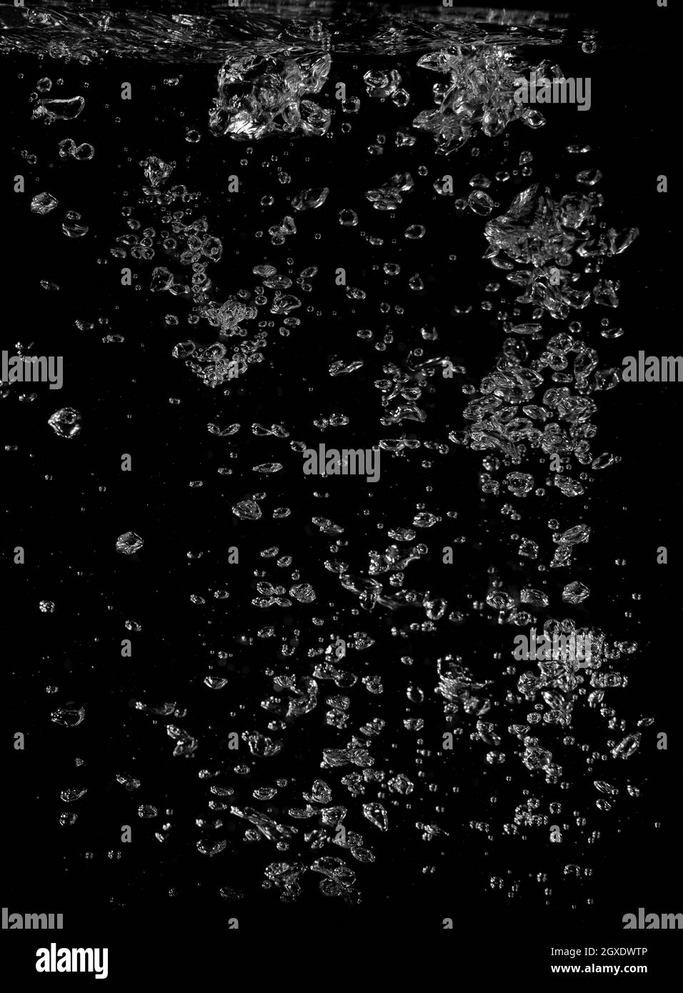 Floating oxygen bubbles background Black and White Stock Photos ...