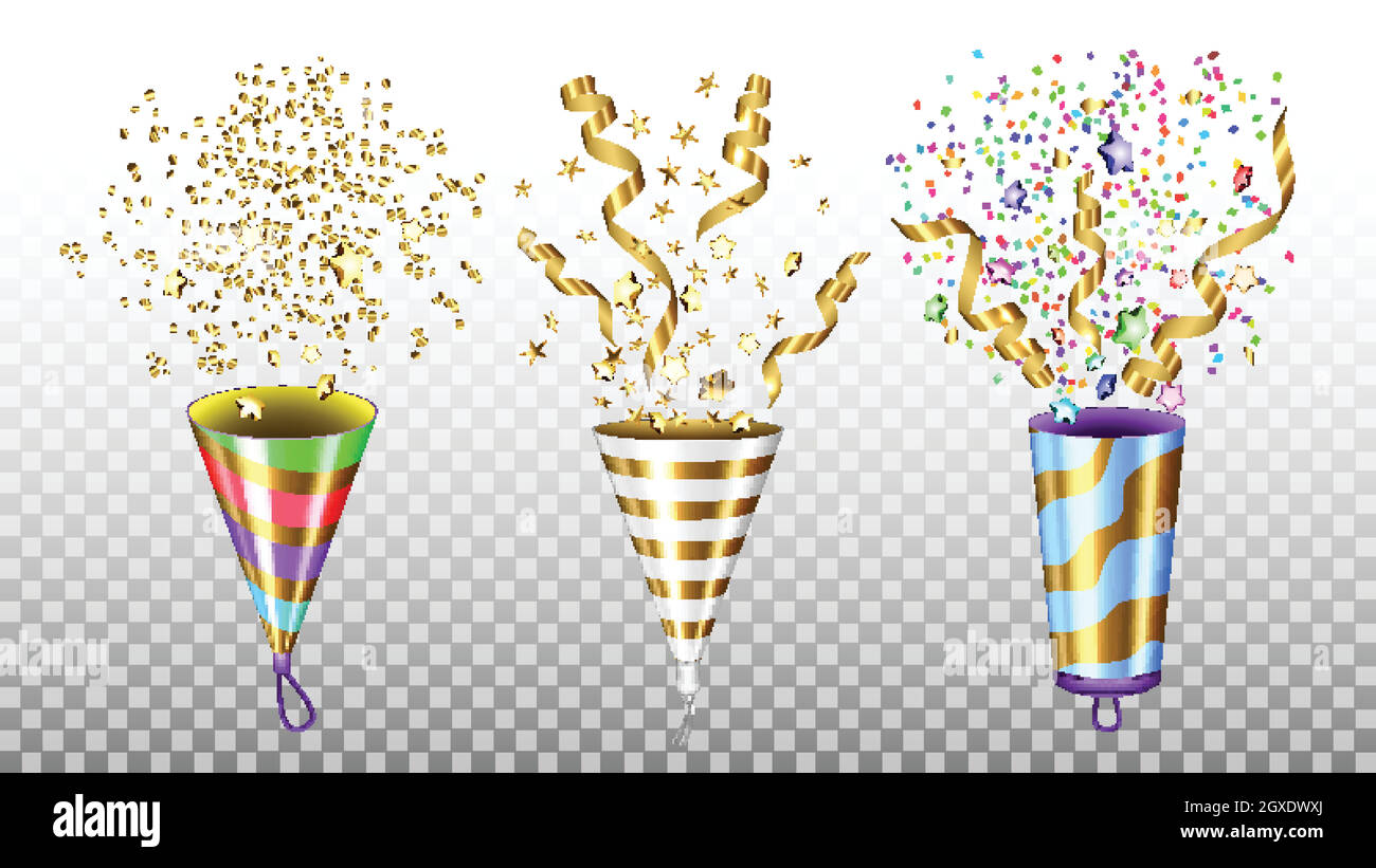 Party popper vector Stock Vector Images - Alamy