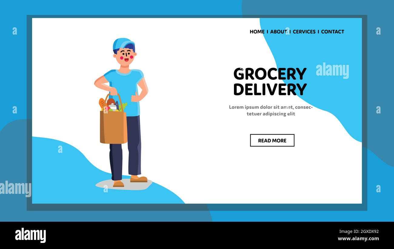 Fresh fruit delivery service Stock Vector Images - Alamy