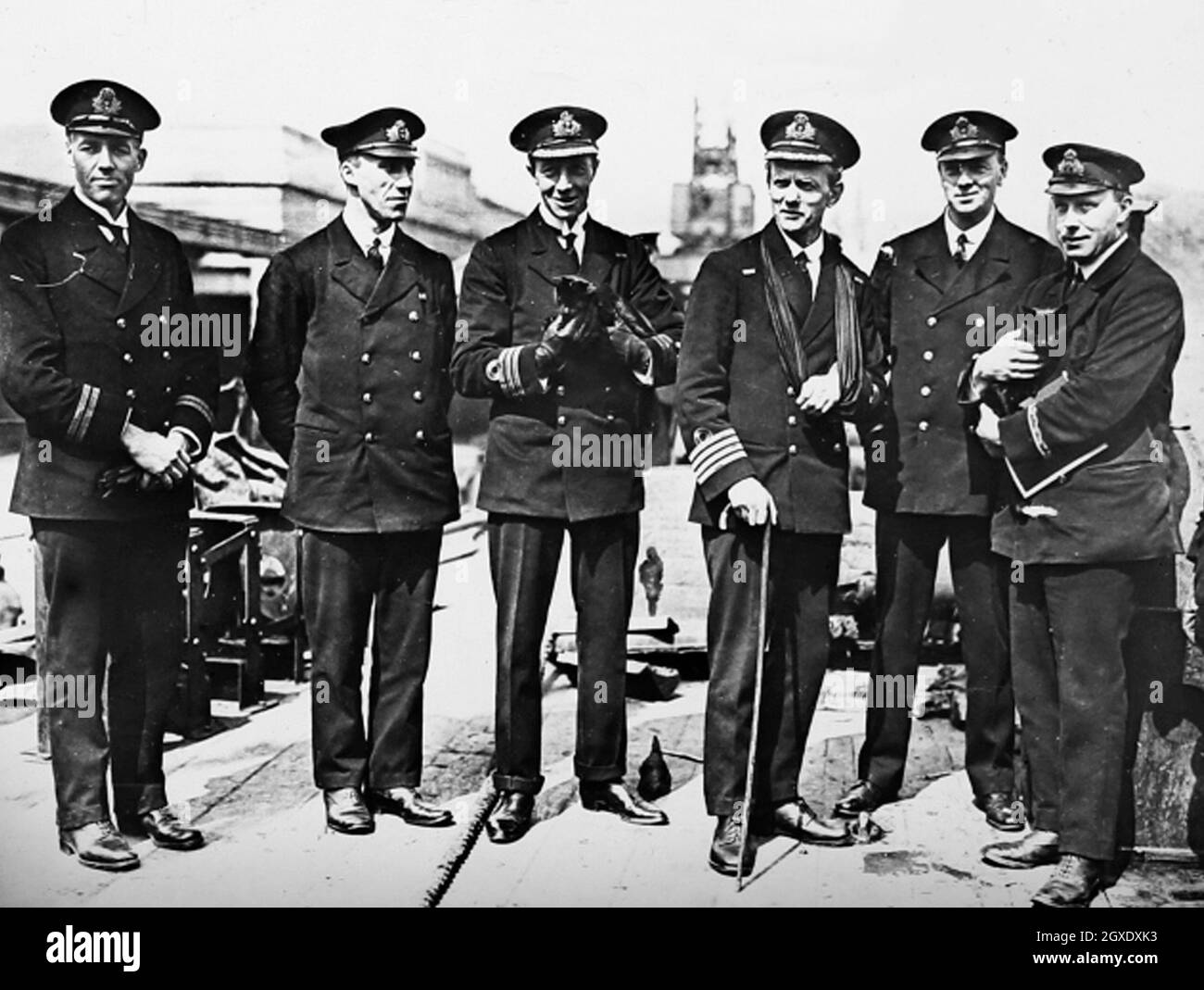 Captain Alfred Carpenter (third from the right) with the Officers of ...