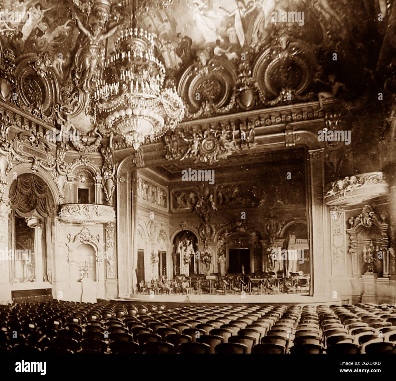 Monte Carlo Opera House, Victorian period Stock Photo - Alamy