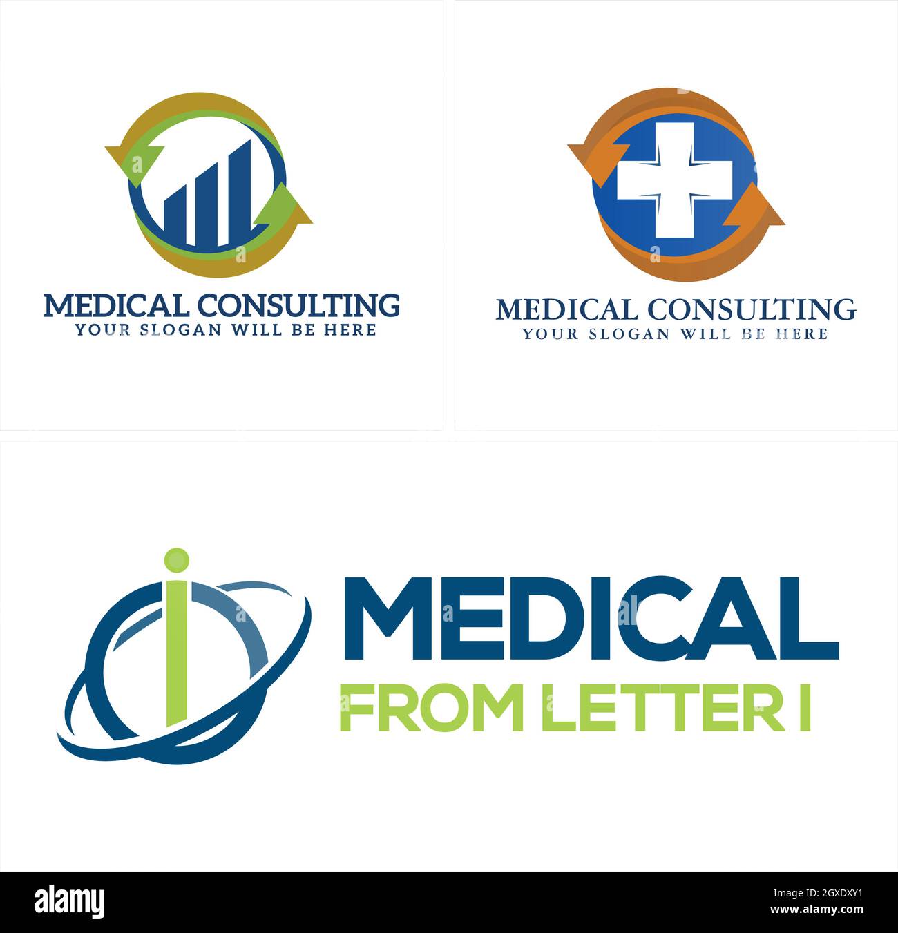 Set of medical health care logo design Stock Vector Image & Art - Alamy