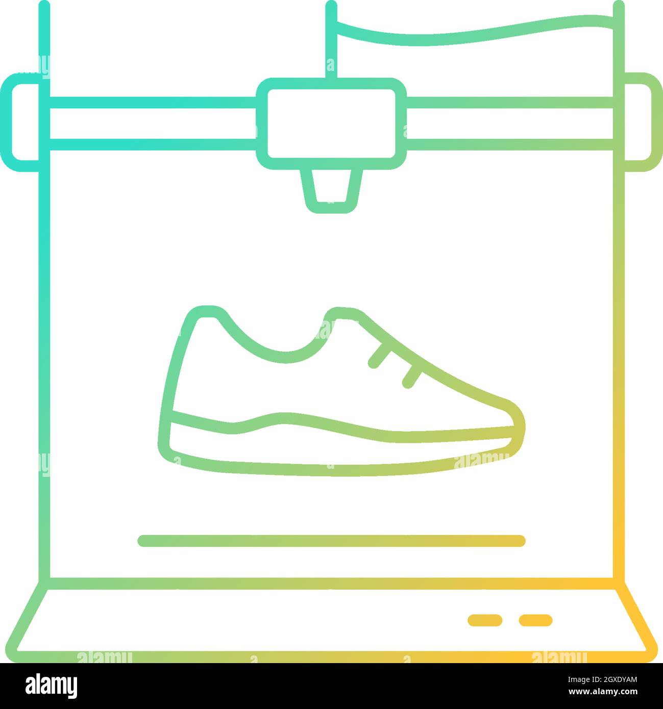 3d printed shoes gradient linear vector icon Stock Vector Image & Art ...