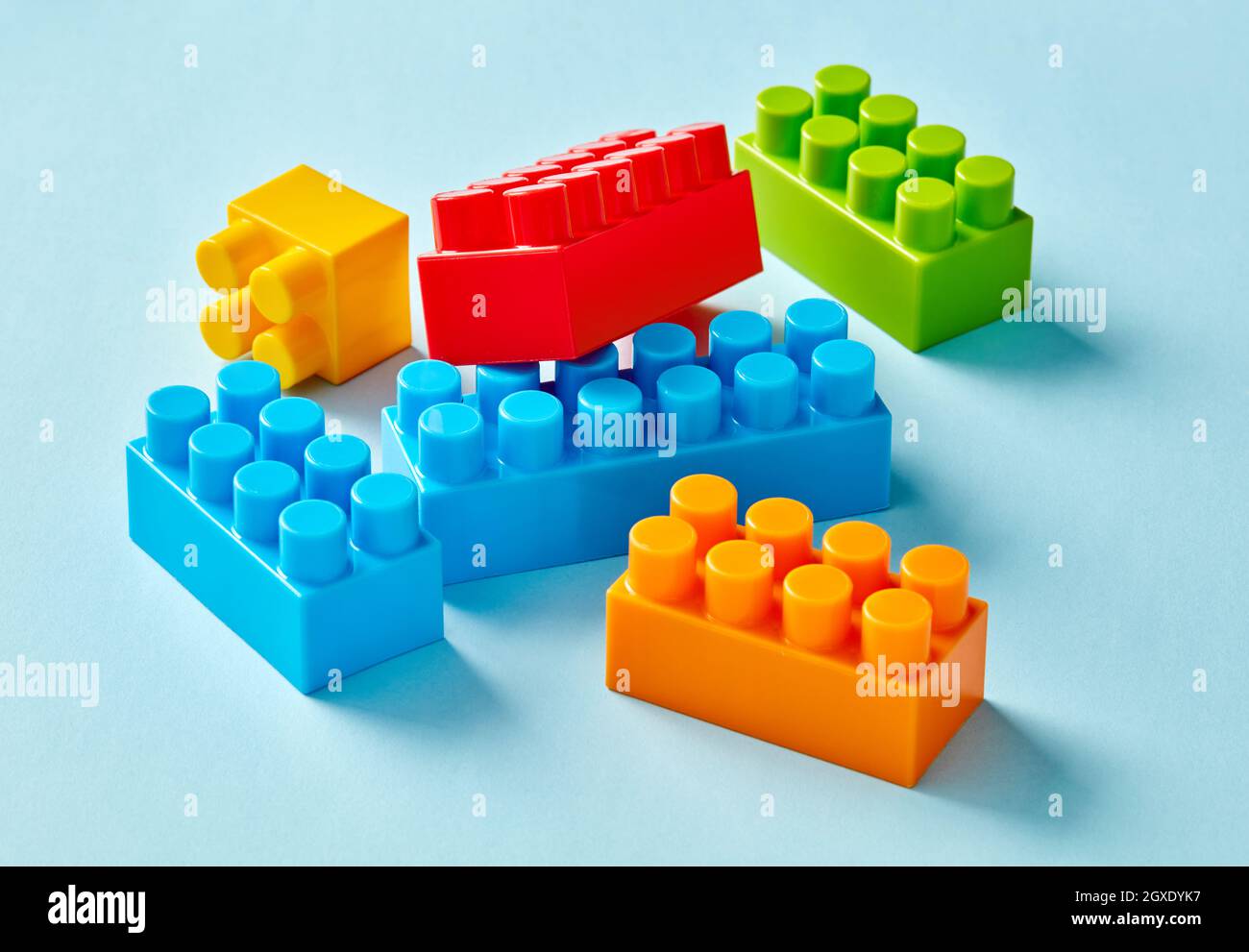 Plastic toy blocks Stock Photo - Alamy