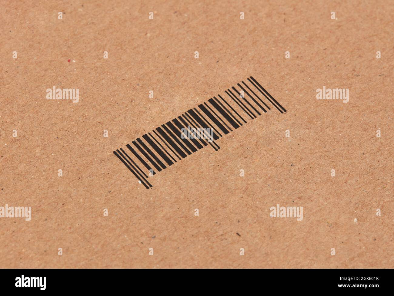 Barcode on cardboard box Stock Photo - Alamy