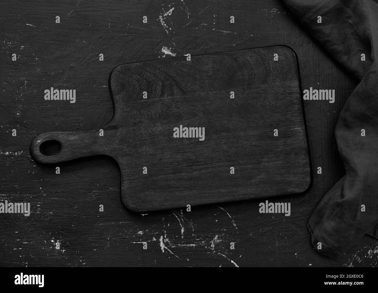 On black wooden table Black and White Stock Photos & Images - Alamy