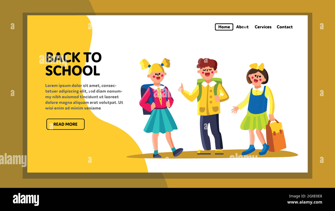 Landing page back school Stock Vector Images - Alamy