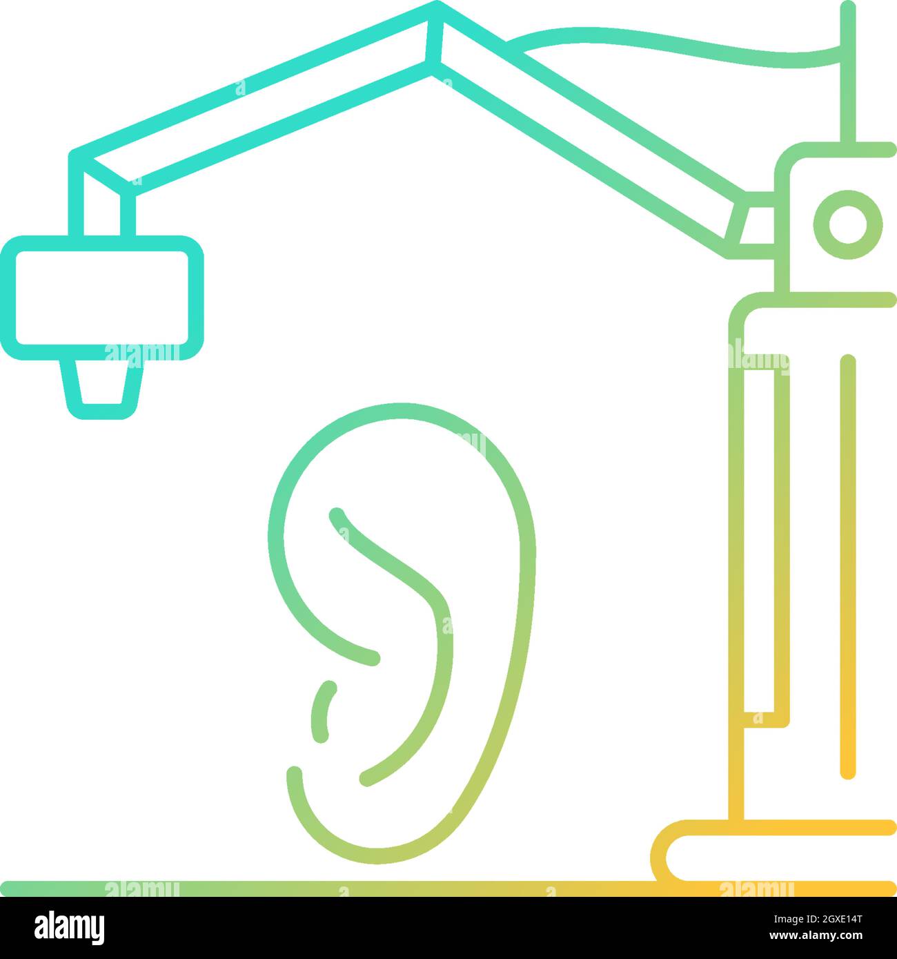 3d printed ear gradient linear vector icon Stock Vector Image & Art - Alamy