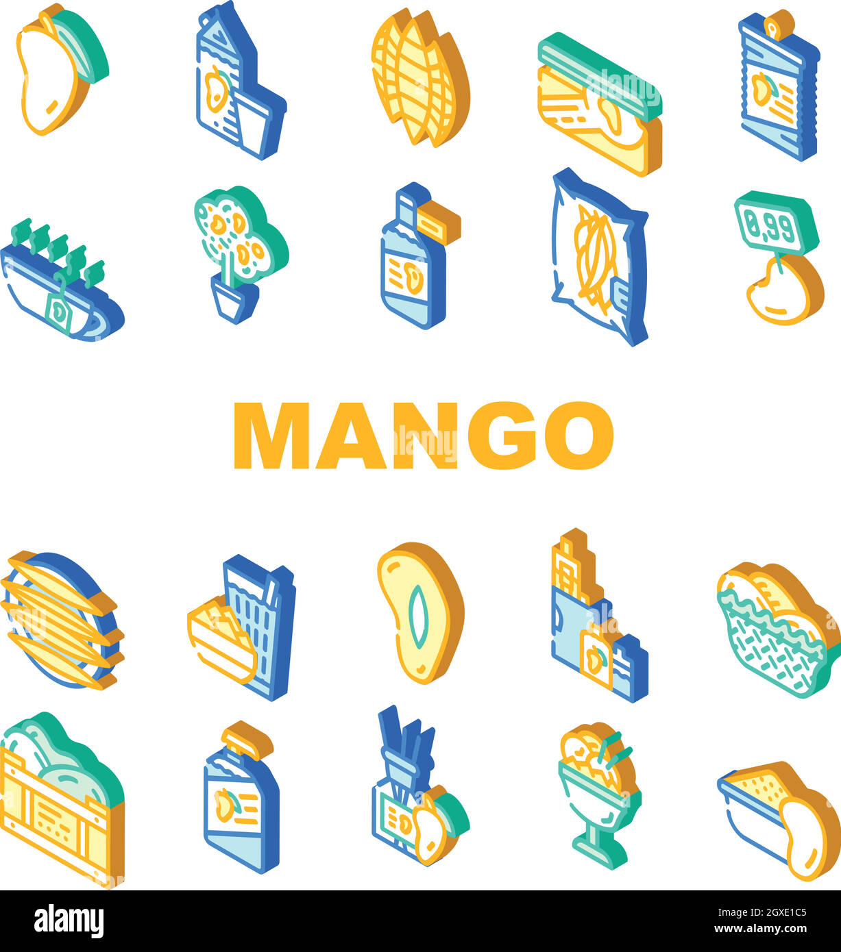 Mango puree Stock Vector Images - Alamy