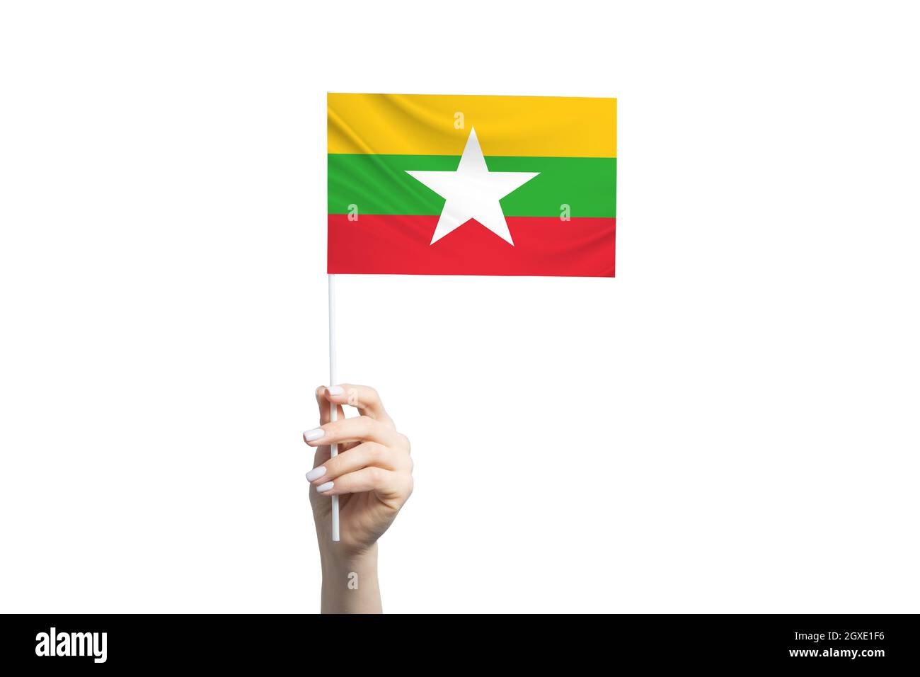Wave myanmar flags Cut Out Stock Images & Pictures - Alamy