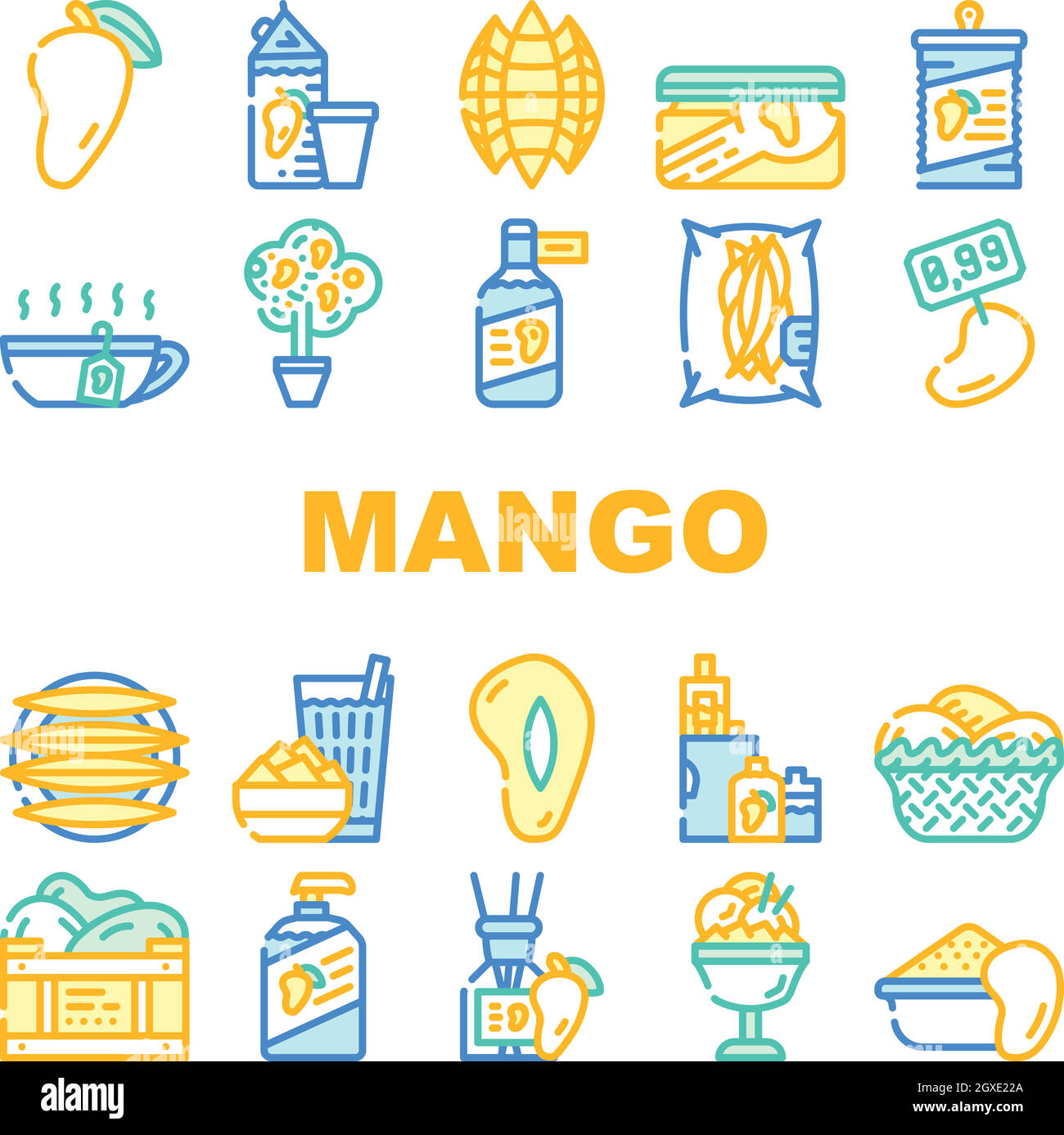 Dried mango fruit Stock Vector Images - Alamy
