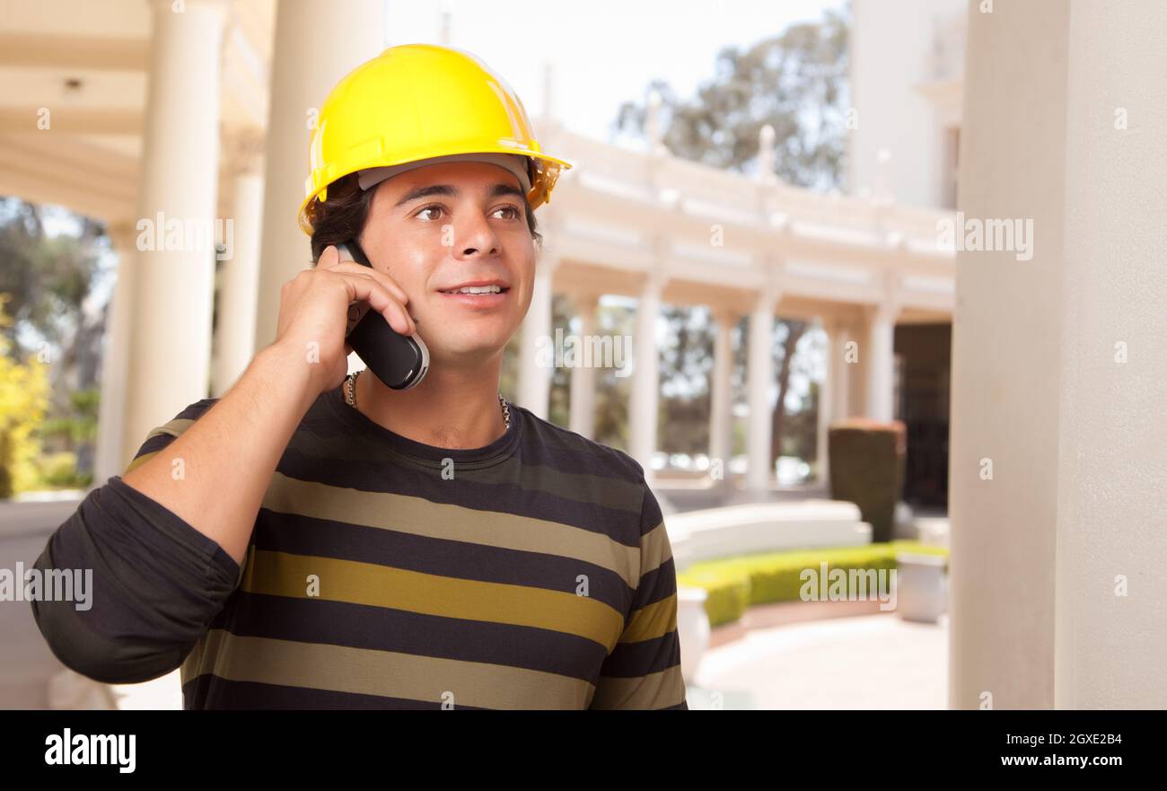 Handsome hispanic contractor hard hat hi-res stock photography and ...