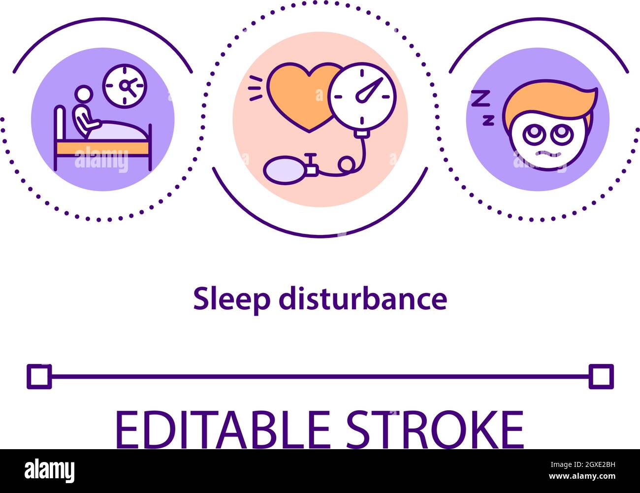 Sleep disturbance concept icon Stock Vector Image & Art - Alamy