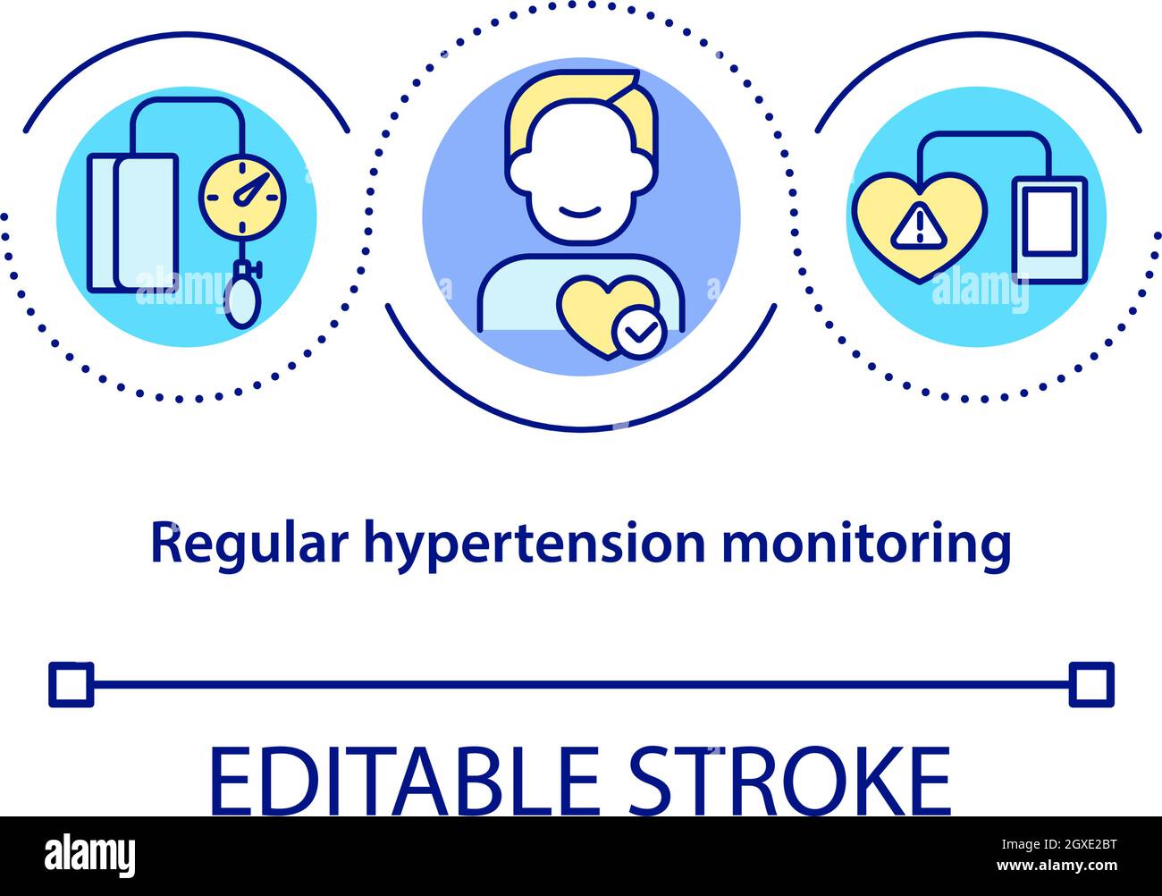 Regular hypertension monitoring concept icon Stock Vector Image & Art ...