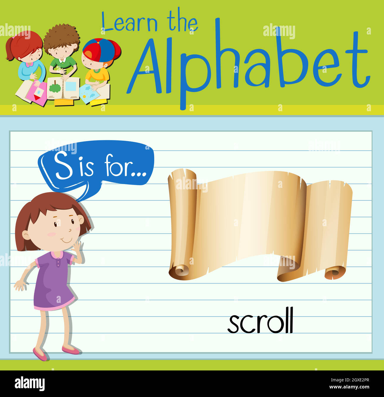 Flashcard letter S is for scroll Stock Vector Image & Art - Alamy