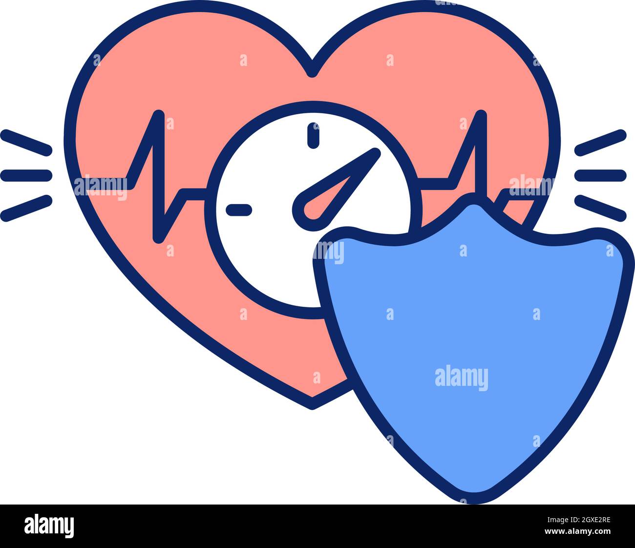 Heart health RGB color icon Stock Vector Image & Art - Alamy