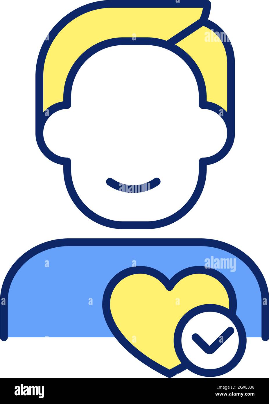 Patient with healthy heart RGB color icon Stock Vector Image & Art - Alamy