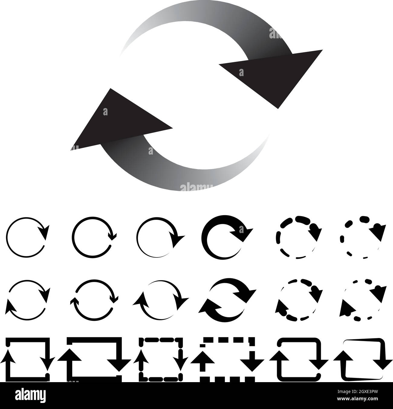 Restart Arrows Interface Button Signs Set Vector Stock Vector Image & Art - Alamy