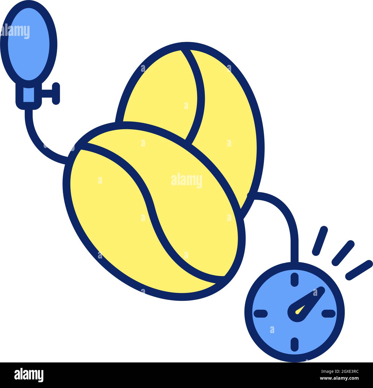 Caffeine increasing heart rate RGB color icon Stock Vector Image & Art ...