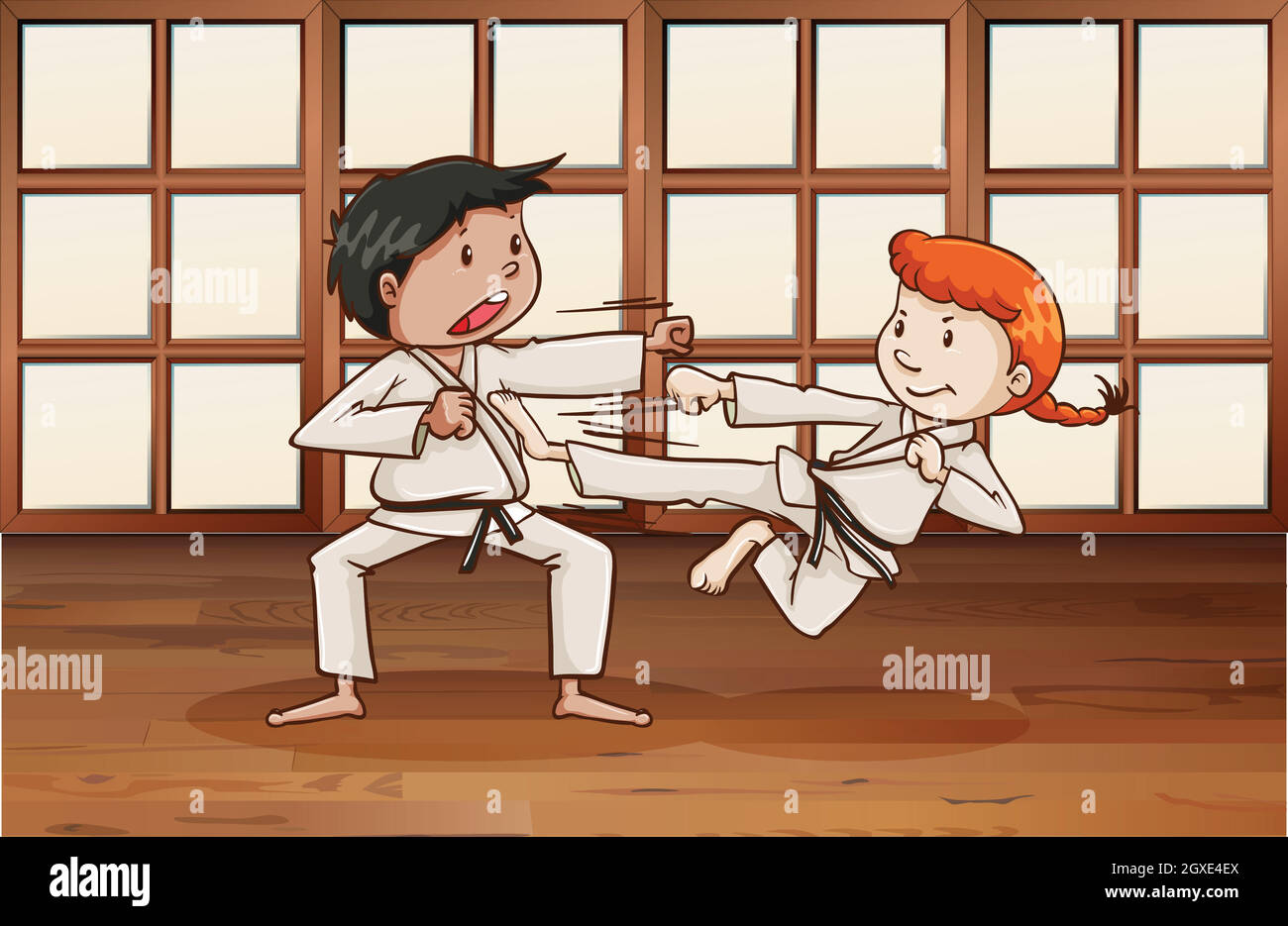 Karate woman kick hi-res stock photography and images - Alamy