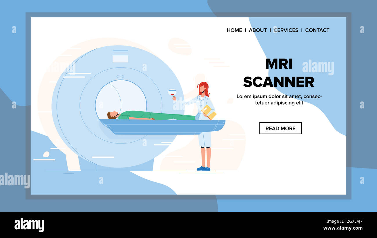 Mri Scanner For Examination Patient Health Vector Stock Vector Image ...