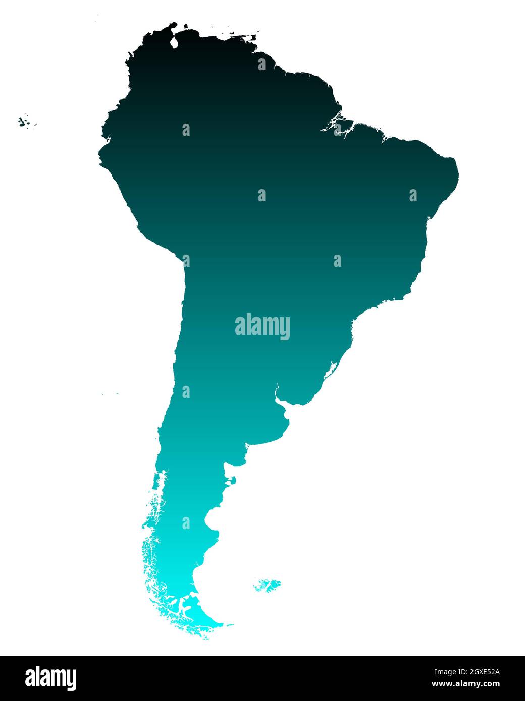 Map of South America Stock Photo - Alamy