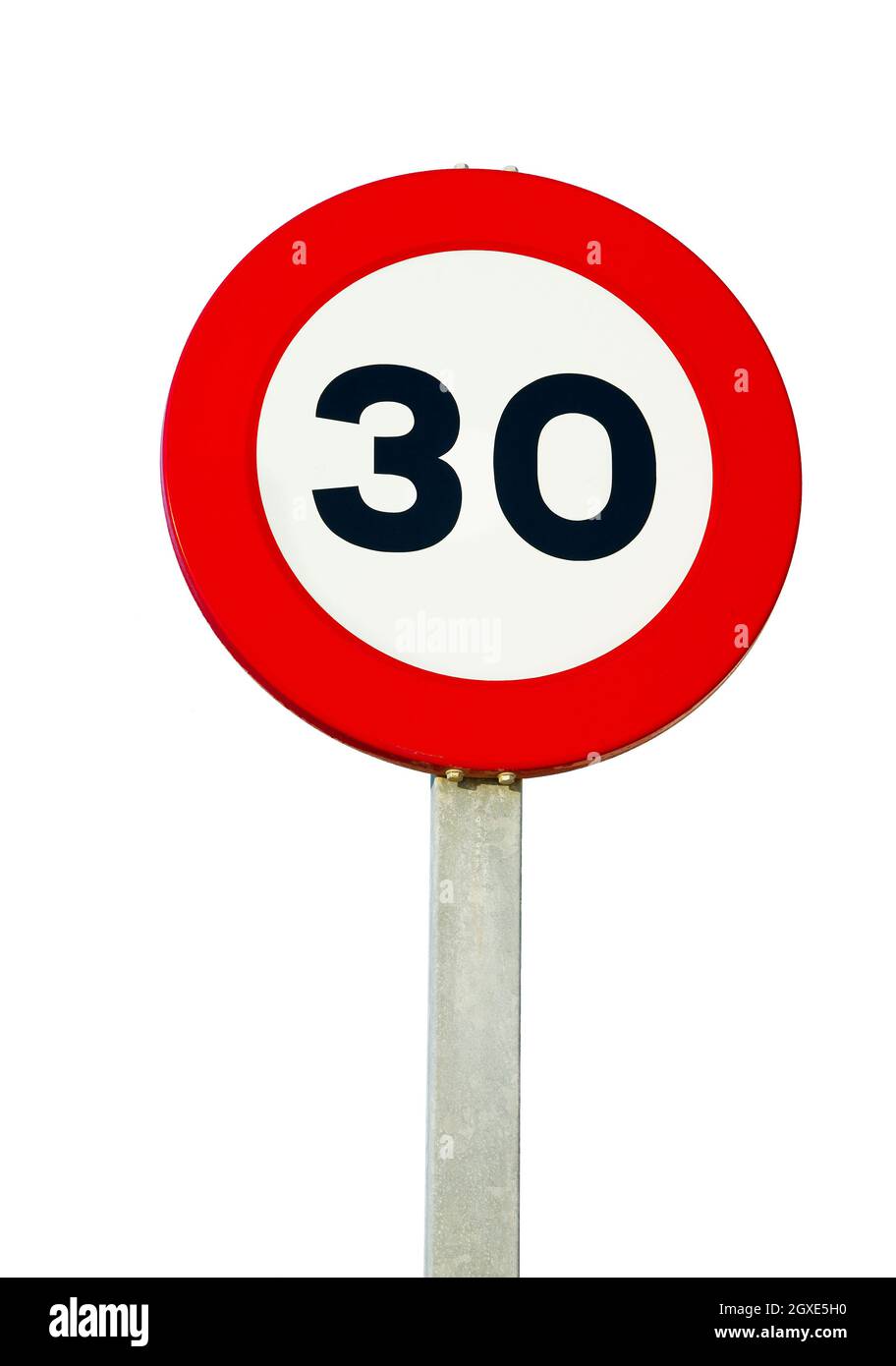 Speed limit traffic sign showing 30 Stock Photo - Alamy