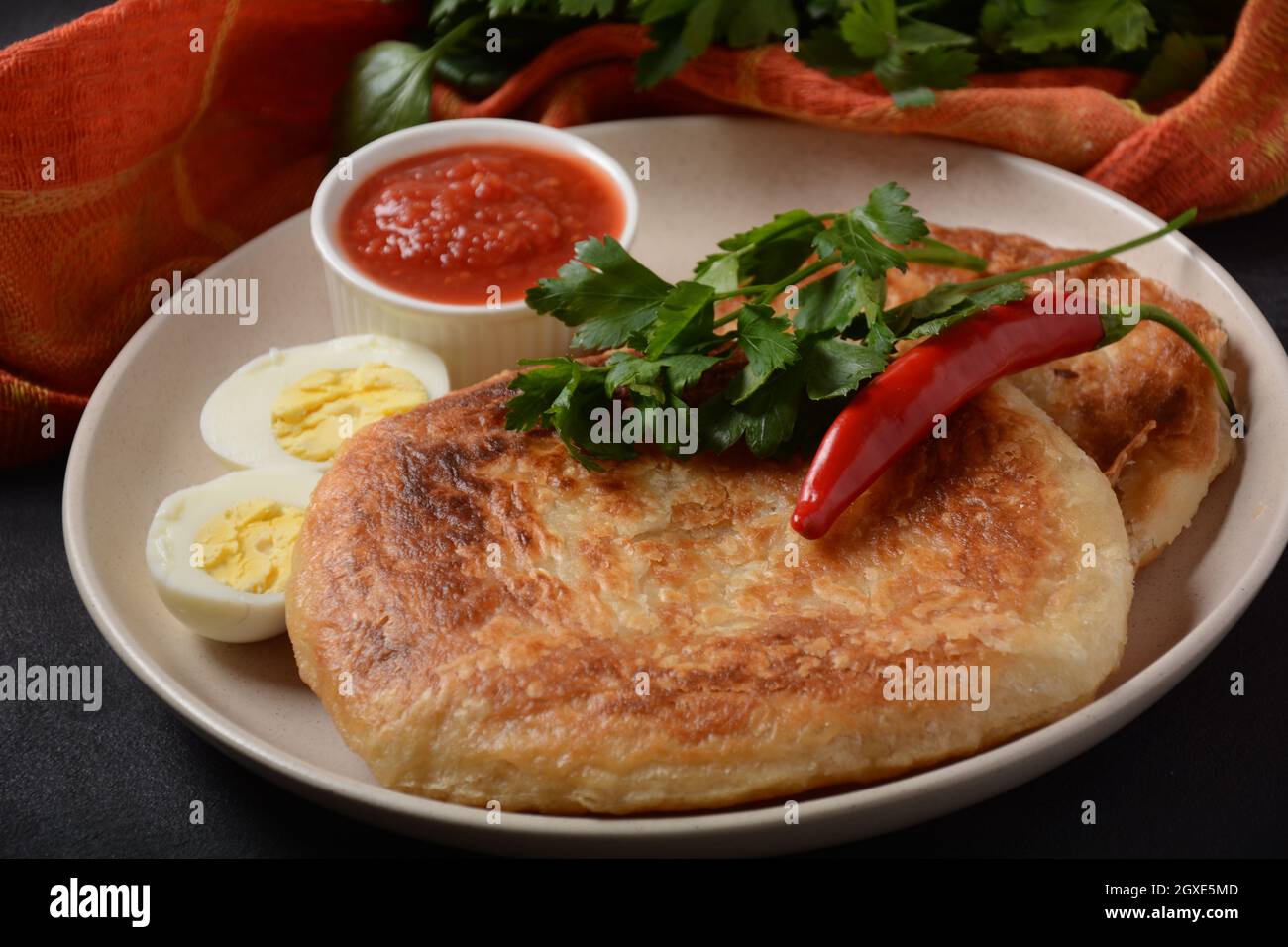 Traditional dishes of Israeli and Middle Eastern cuisine - Malawach ...