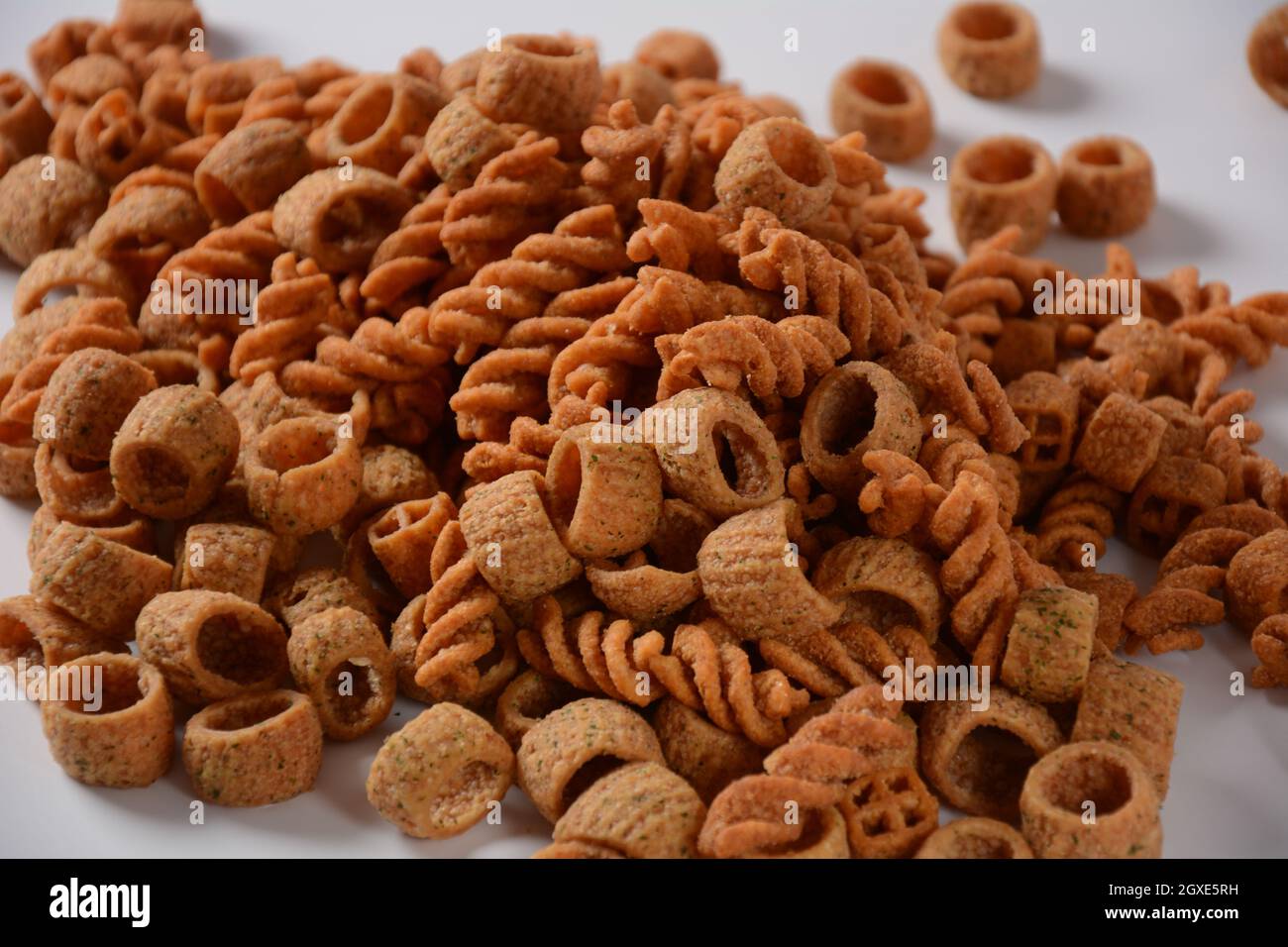 Israeli Bissli - wheat snacks with different flavors and shapes Stock ...