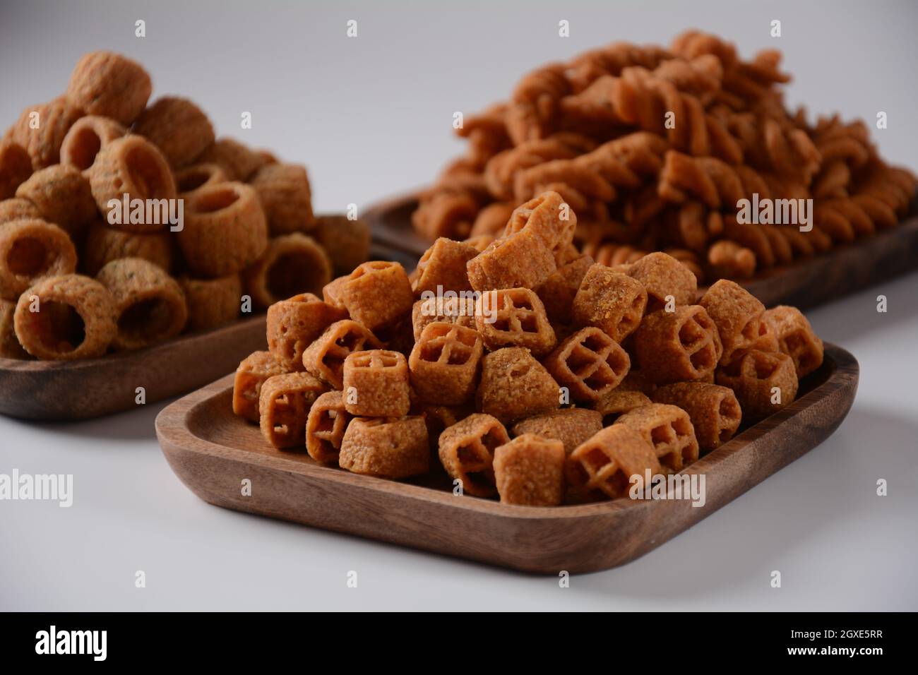 Israeli Bissli - wheat snacks with different flavors and shapes Stock ...
