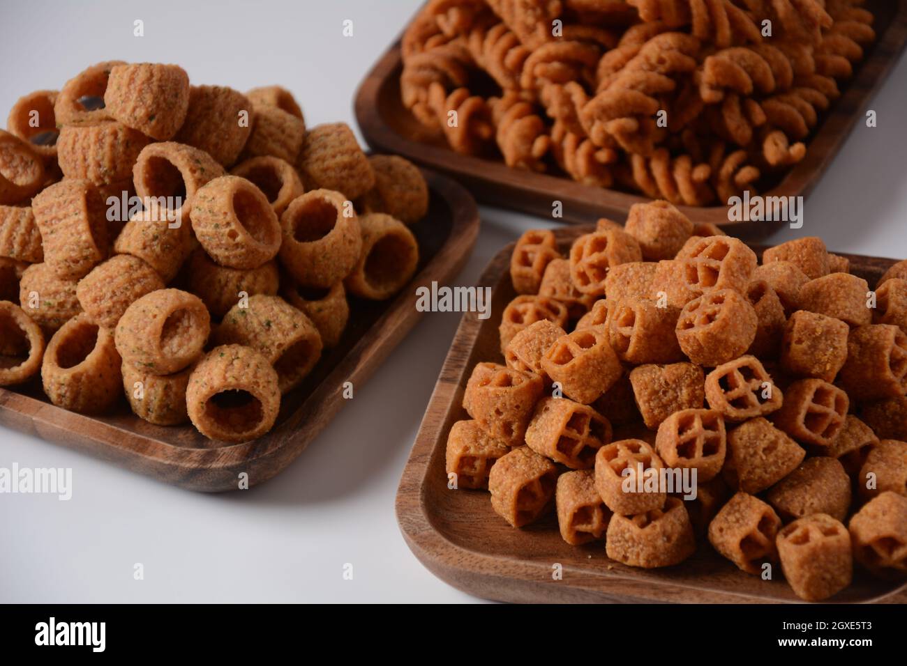 Israeli Bissli - wheat snacks with different flavors and shapes Stock ...