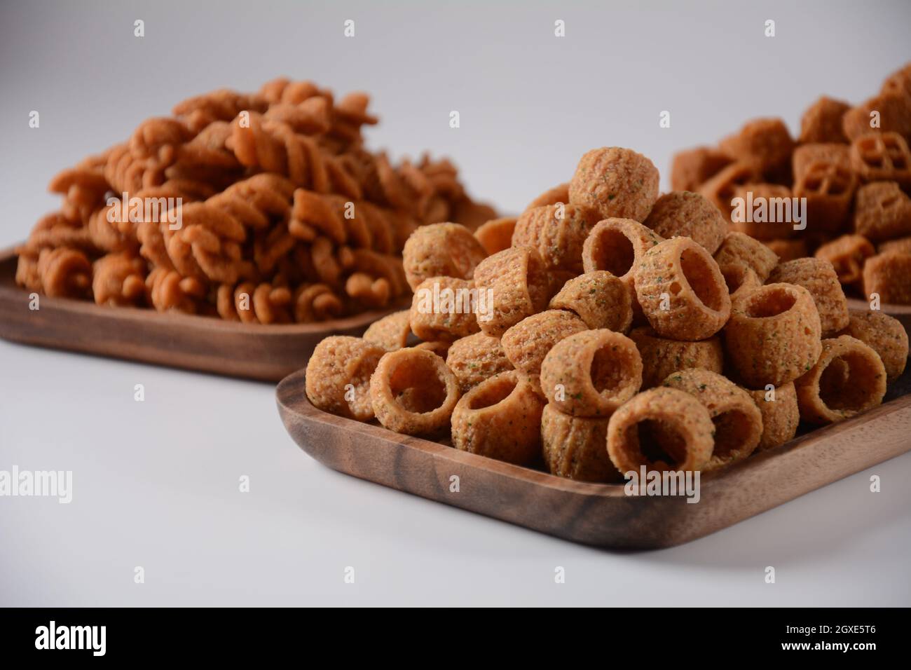 Israeli Bissli - wheat snacks with different flavors and shapes Stock ...