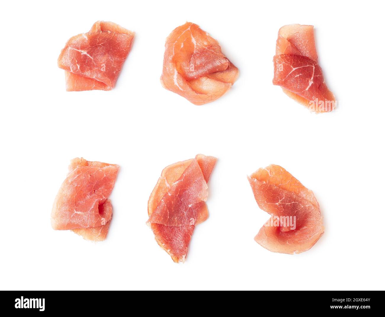 Sliced carpaccio. Raw beef meat isolated on white background Stock ...