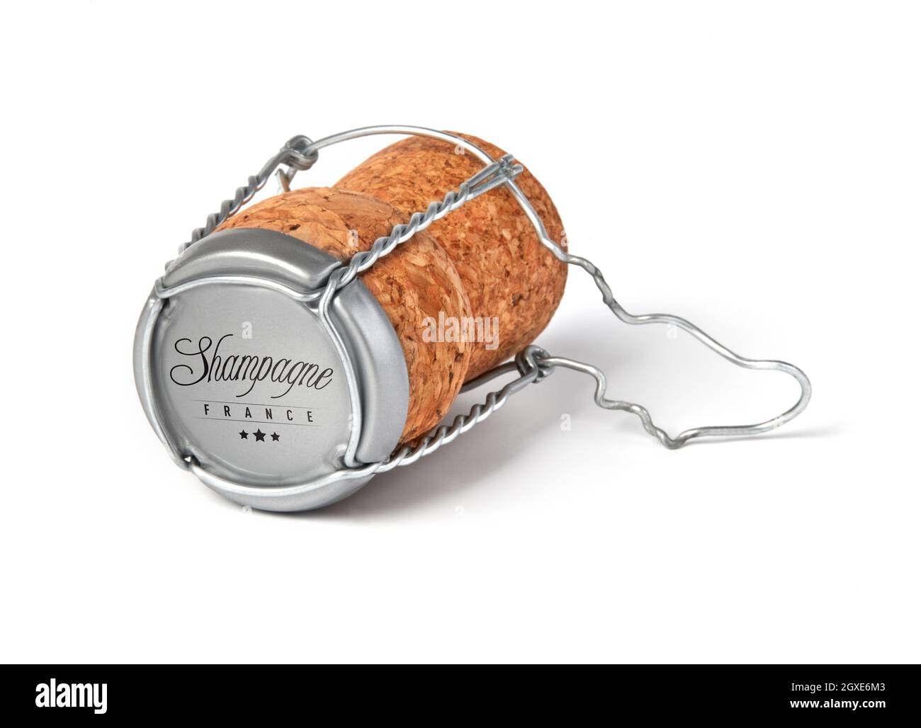 Champagne cork on white background Stock Photo - Alamy