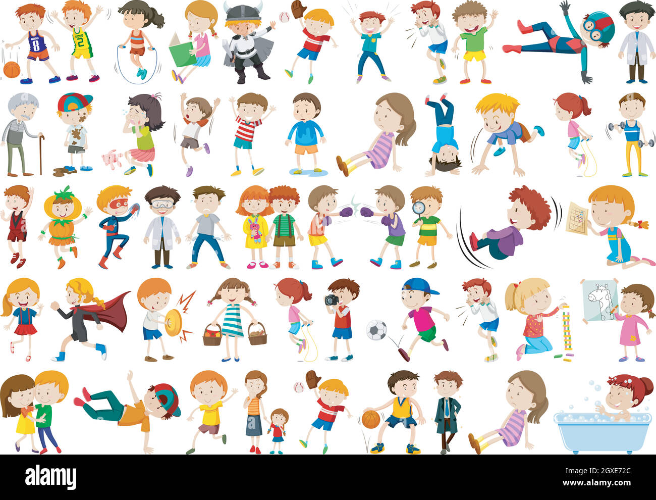 People eat set vector Cut Out Stock Images & Pictures - Alamy