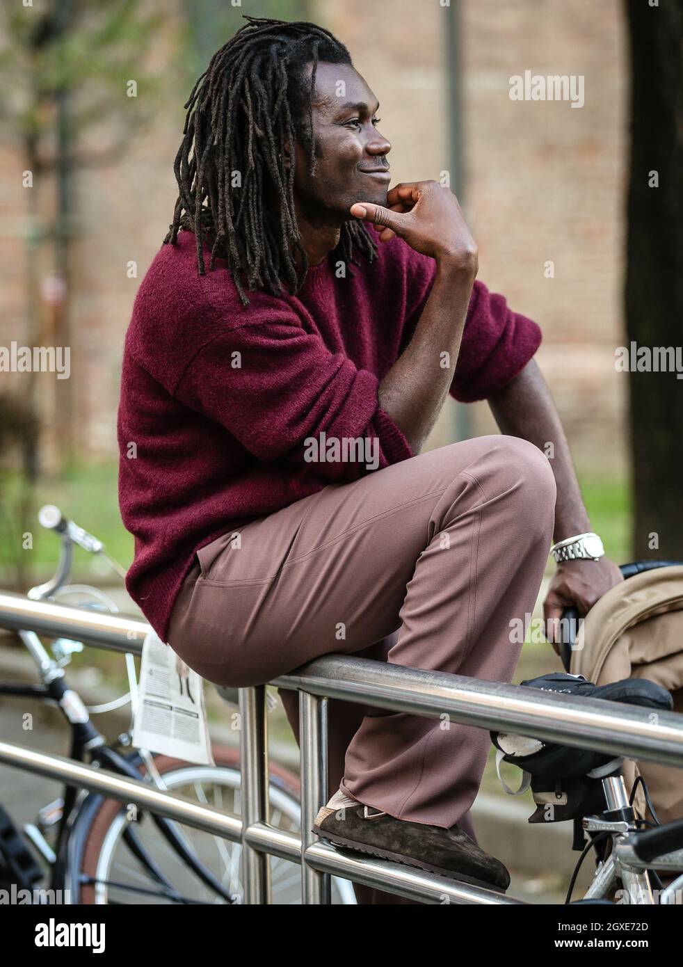 MILAN, Italy- September 22 2021: Renwe Jules on the street in Milan ...