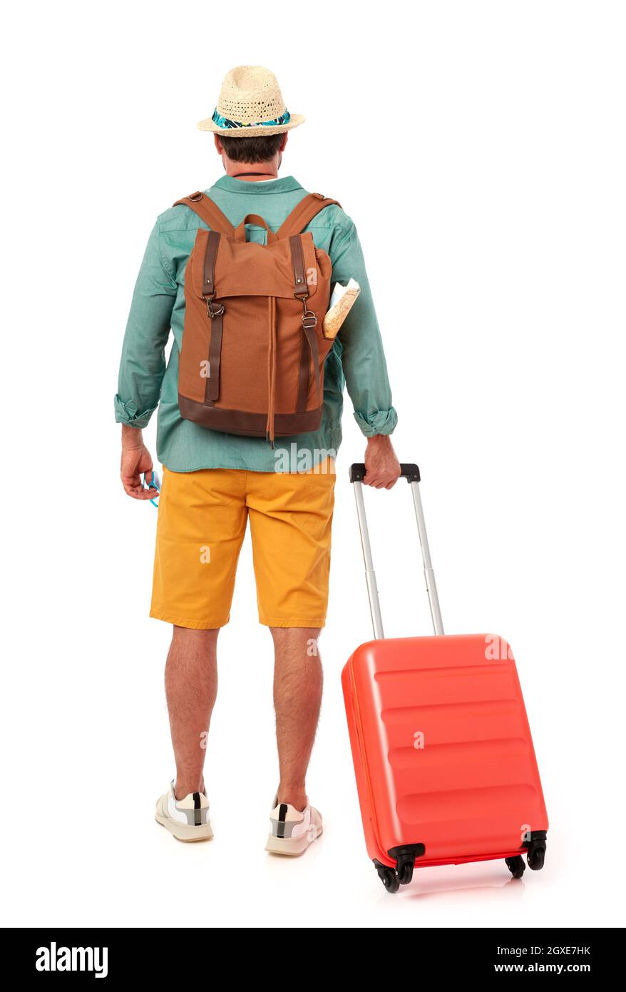 Back view from behind back view tourist Cut Out Stock Images & Pictures ...