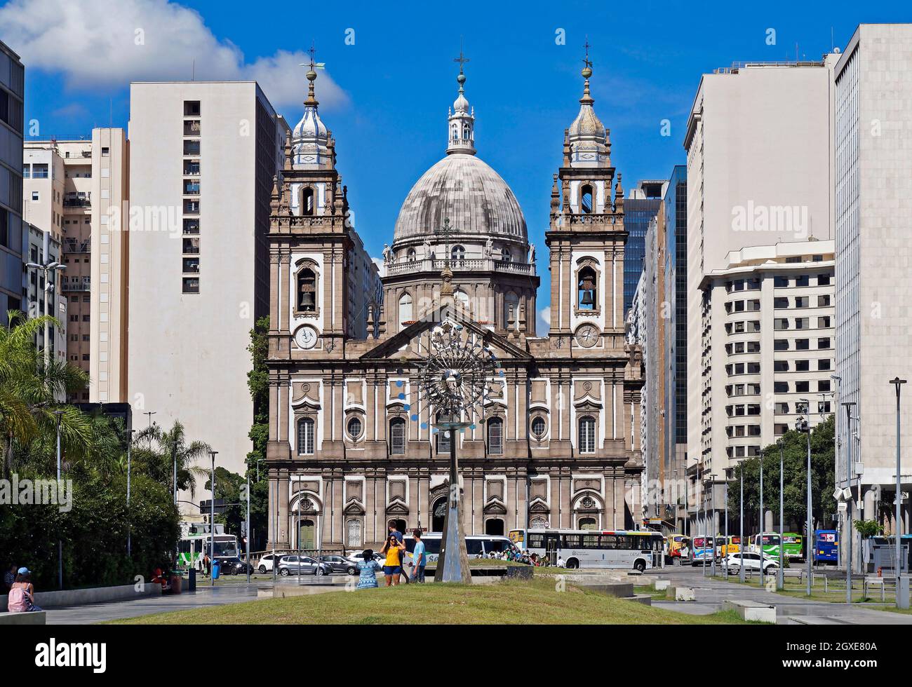 RIO DE JANEIRO, BRAZIL - DECEMBER 30, 2019: Candelaria Church (Igreja ...